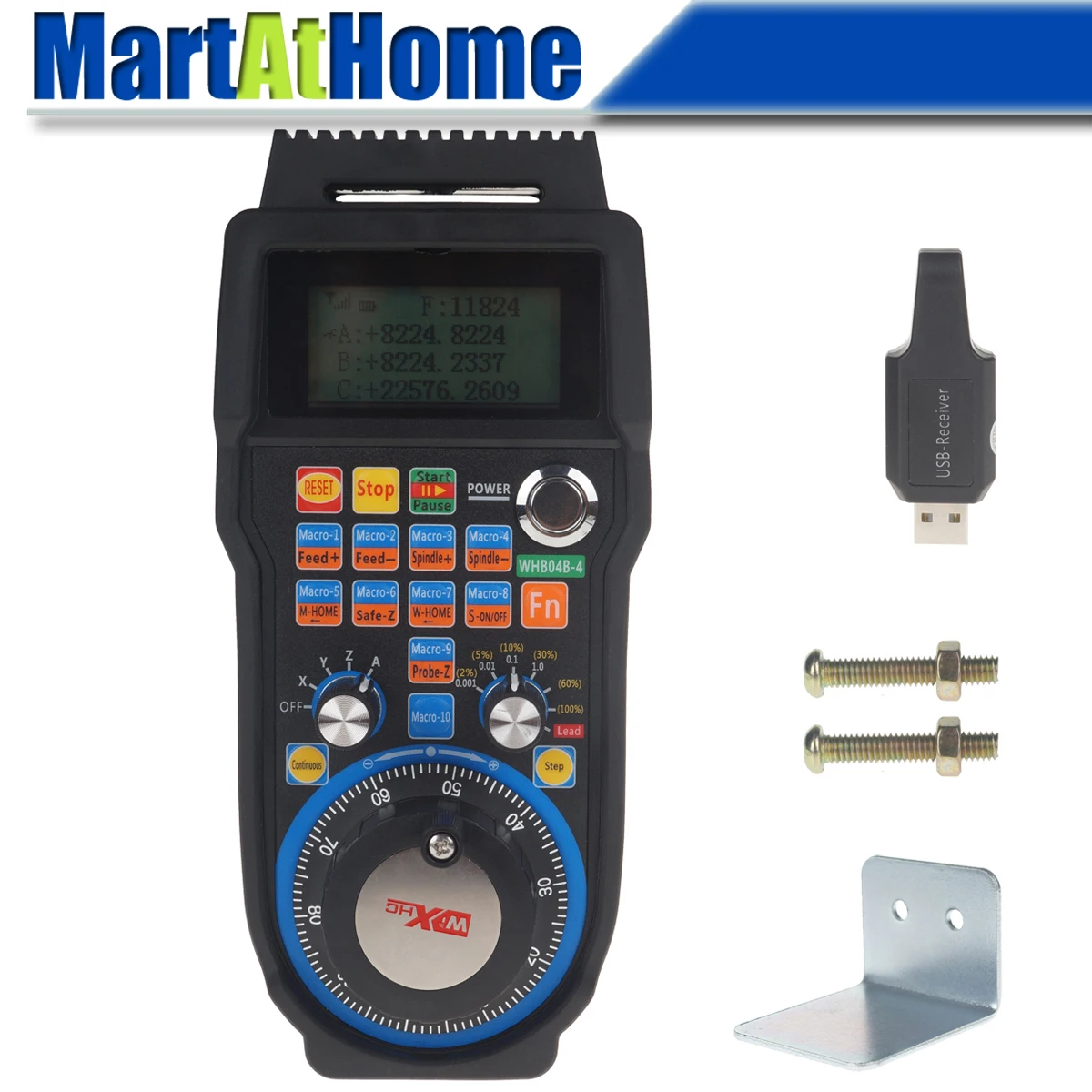 XHC WHB04B 4 WHB04B 6 CNC 4 6 Axis Wireless Mach3 MPG Pendant Handwheel Controller for CNC ...