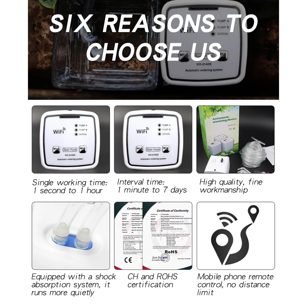 WIFI Intelligent Watering Device Double Pump Timed Automatic Drip ...