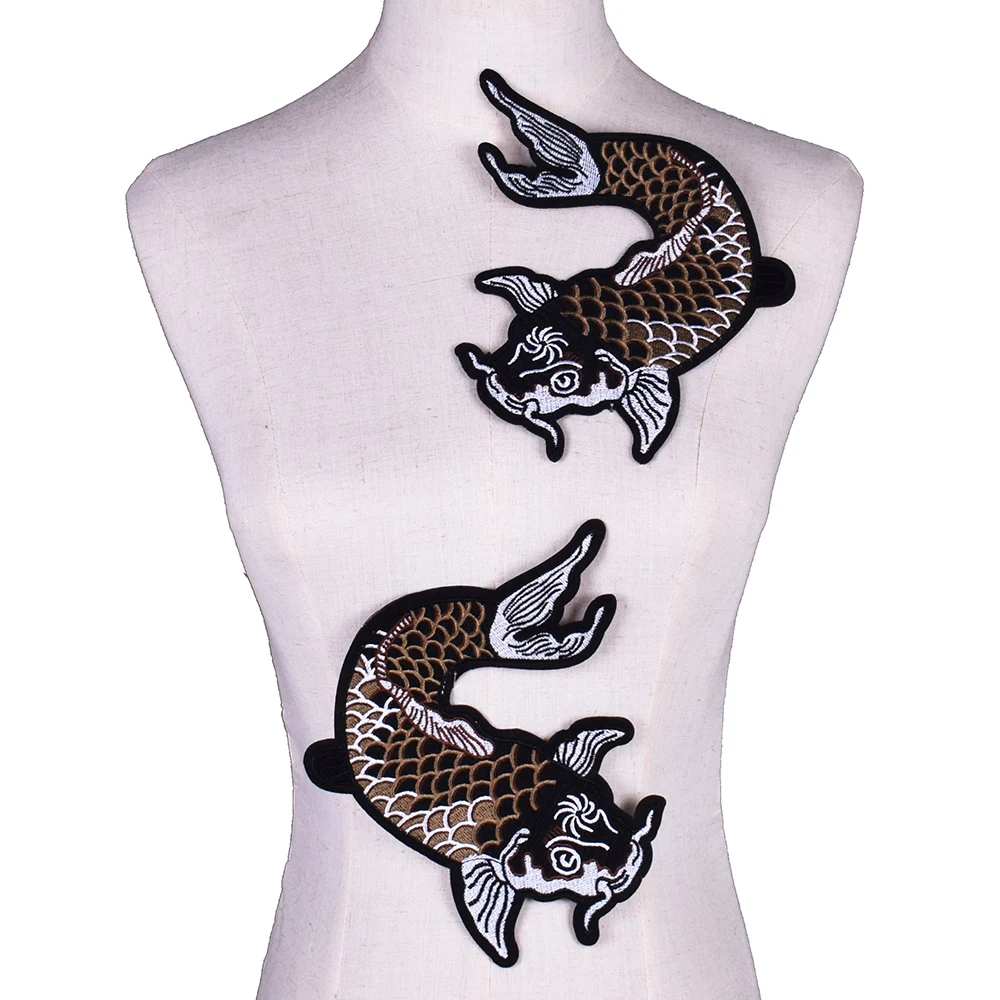 Big-Fish-Koi-Carp-Embroidered-Patches-for-Clothes-Applique-Diy ...