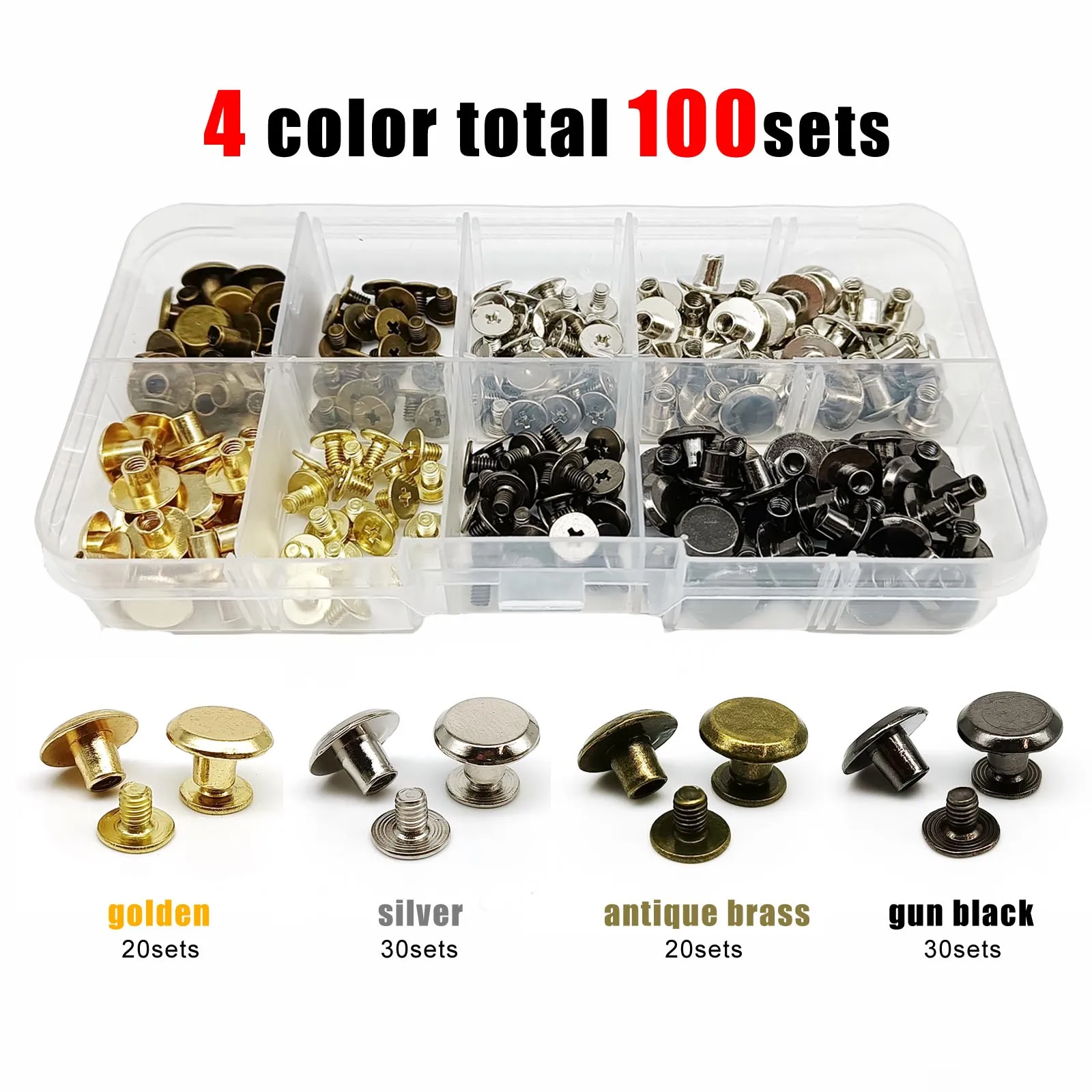 Rivets-de-Reliure-pour-Cuir-Sangle-de-Sac-Portefeuille-Bagages-Album ...