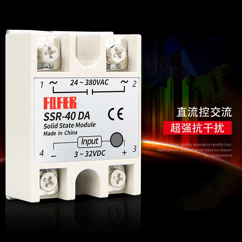 PID 온도 제어용 솔리드 스테이트 릴레이 모듈, SSR 25DA SSR 40DA SSR 40AA SSR 40DD SSR 10A 25A 40A 60A 80A 100A DD ...