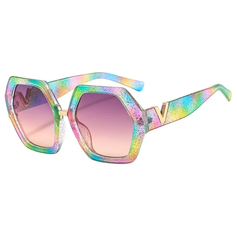 Fashion-Shades-Sunglasses-for-Women-Men-V-shaped-Leg-Design-Oversize ...