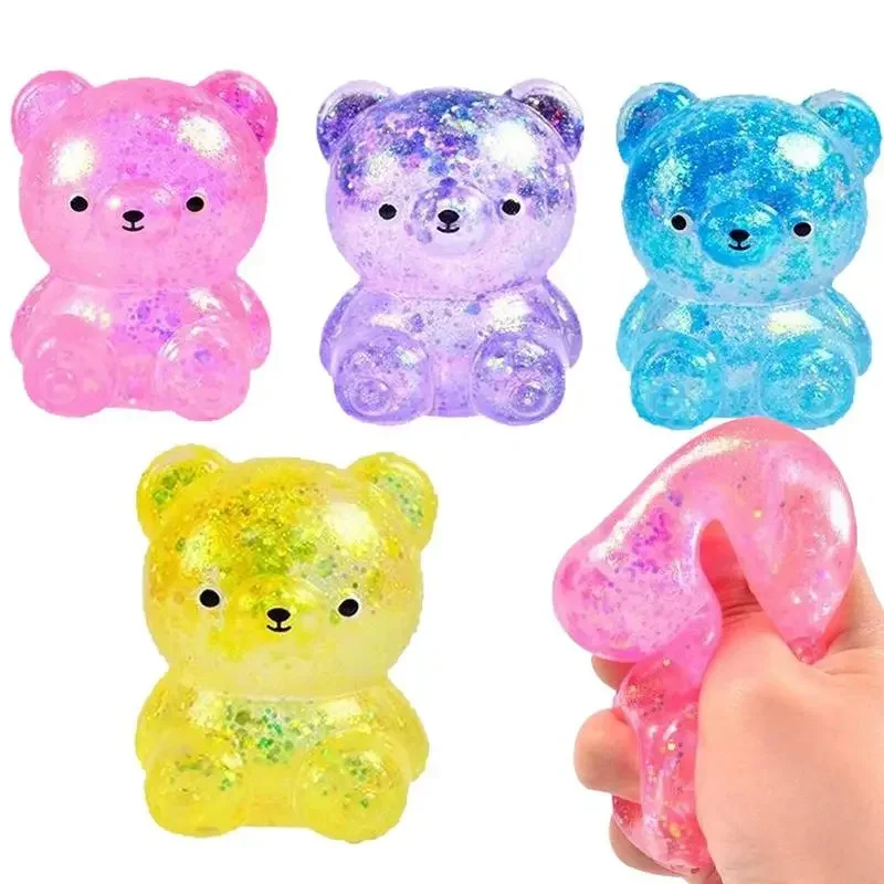 Fidget-Bear-Toy-Squishys-Glitter-Gummy-Bear-Needoh-Small-Cute-Animal-Anti-Stress-Fidget-Splat ...