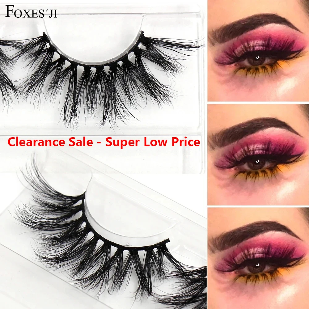 FOXESJI-Makeup-Lashes-Mink-25mm-False-Eyelashes-Natural-Handmade ...