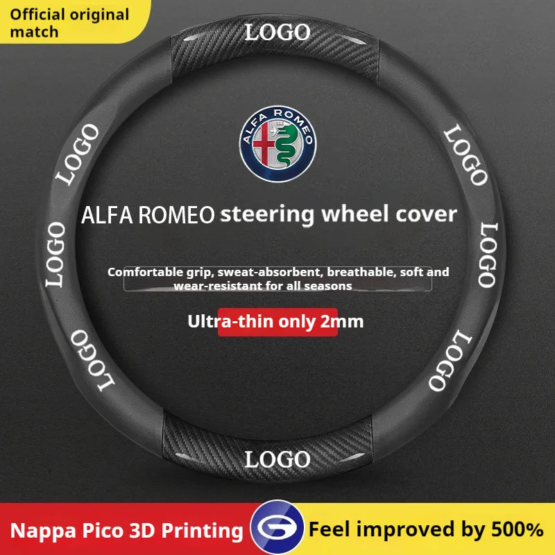 Protector-para-volante-de-coche-accesorios-interiores-para-Alfa-Romeo-Giulia-Giulietta-Mito ...