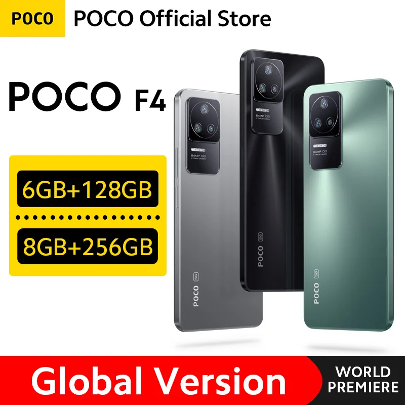 Poco F4 5g [world Premiere] Smartphone 128gb/256gb Snapdragon 870 Octa ...