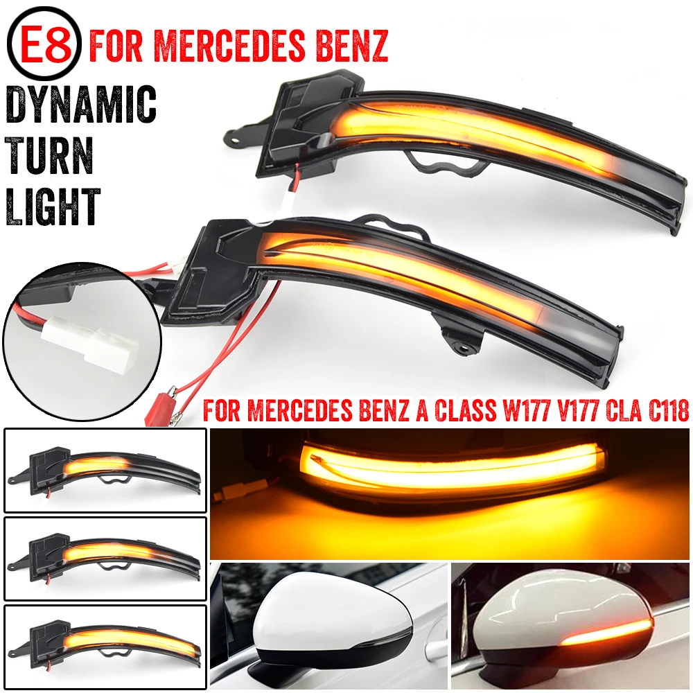 LED-Side-Mirror-Dynamic-Turn-Signal-Light-For-Mercedes-Benz-A-Class ...