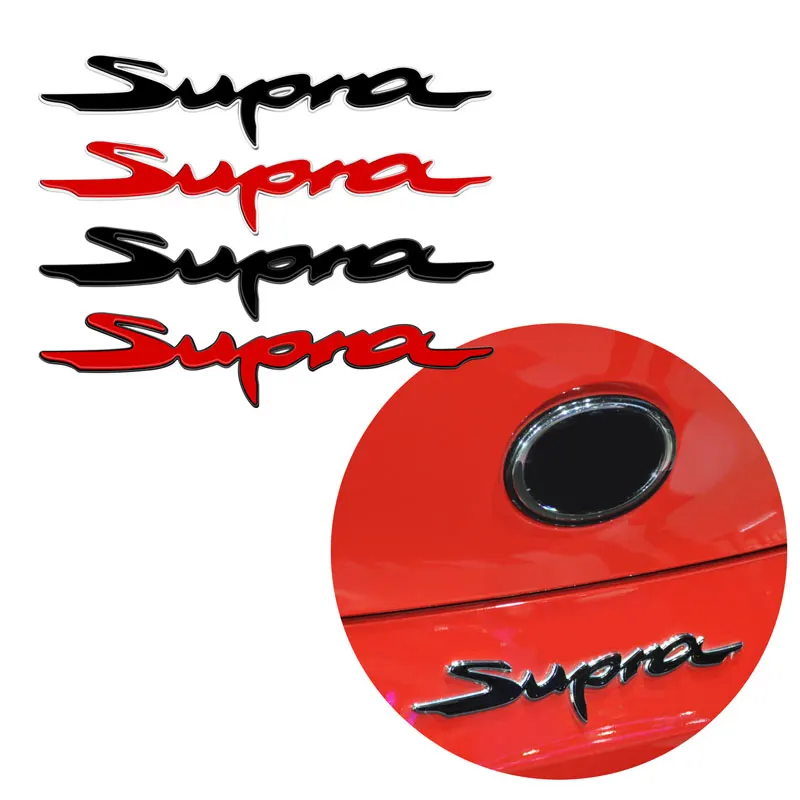 3D Car Styling ABS Plastic Supra Letter Logo Rear Trunk Body Emblem ...