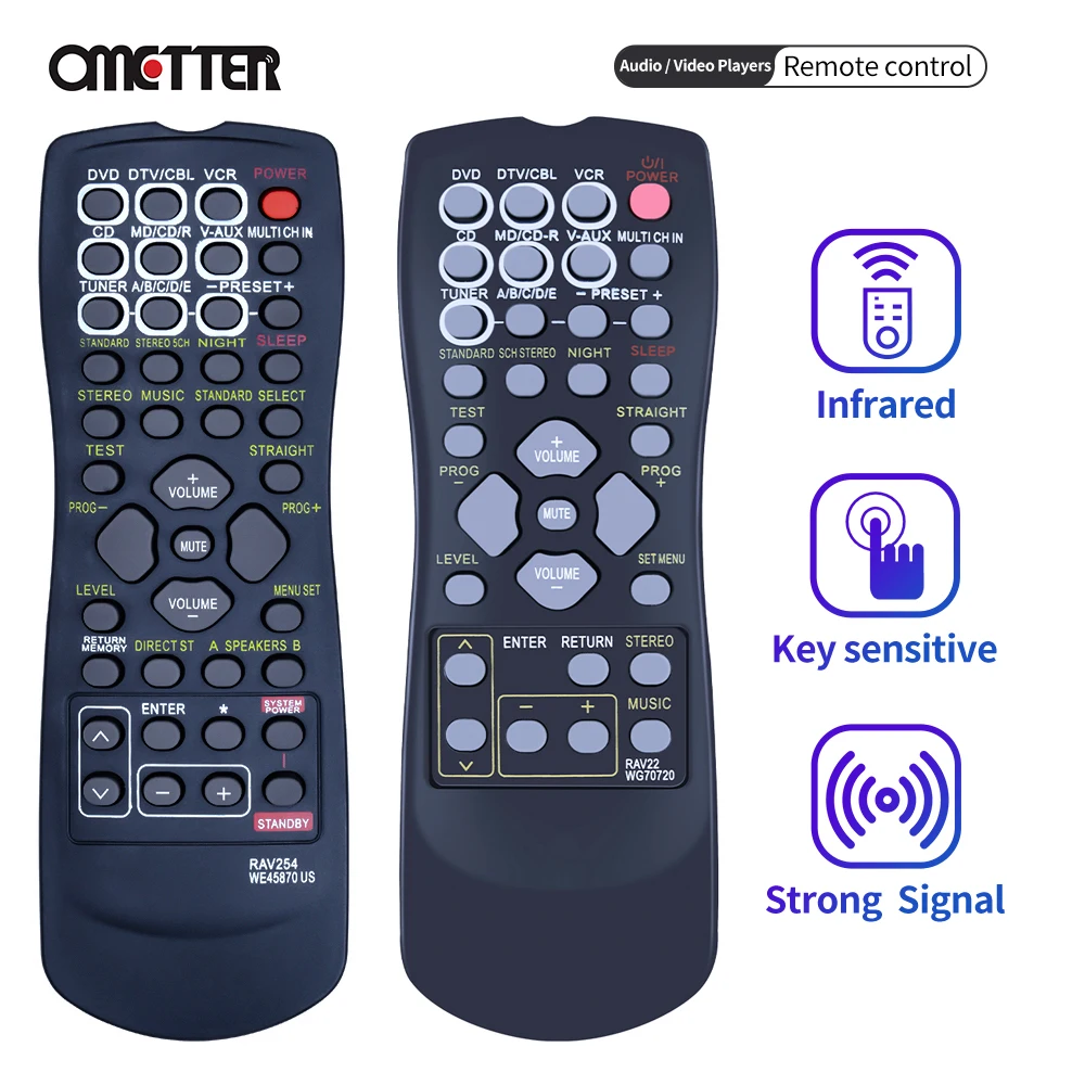 For-Yamaha-Remote-Control-AV-Power-Amplifier-RAV22-WG70720-RAV254 ...