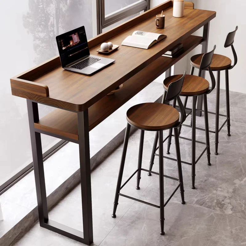 Reception-Industrial-Bar-Tables-Professional-Minimalist-Peninsula-Side ...