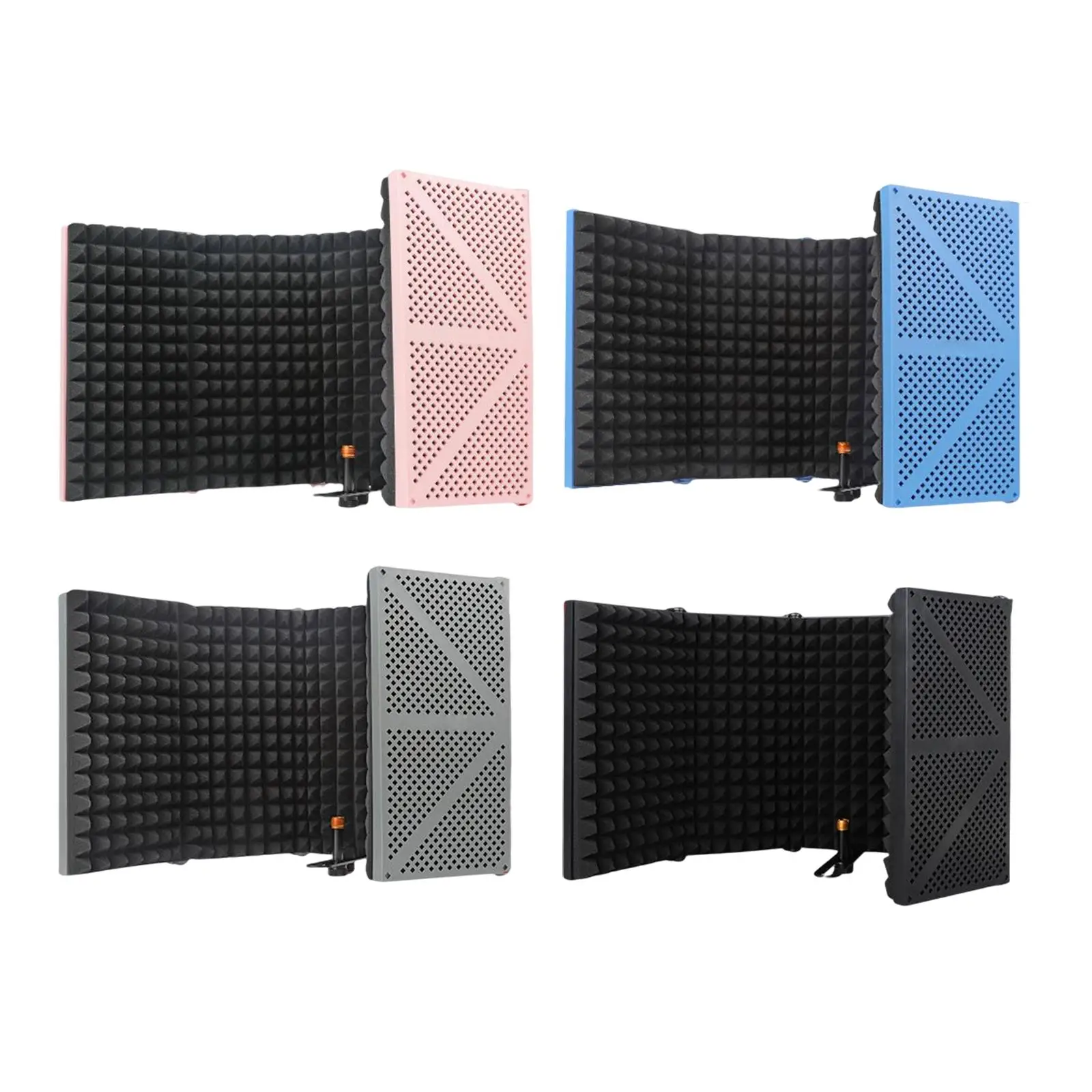 Microphone-Isolation-Studio-Recording-Foldable-5-Panel-Foam-Studio ...