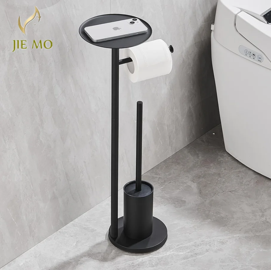 Black-Stainless-Steel-Toilet-Paper-Holder-with-Hand-Rack-Set-Toilet ...