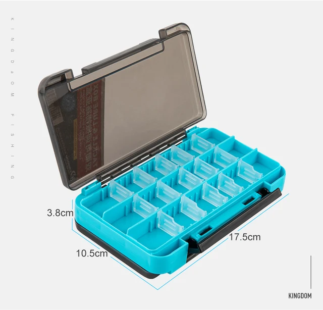 2-Pack Small Boxes - 10 Compartment Plastic Storage Cases (Black ...