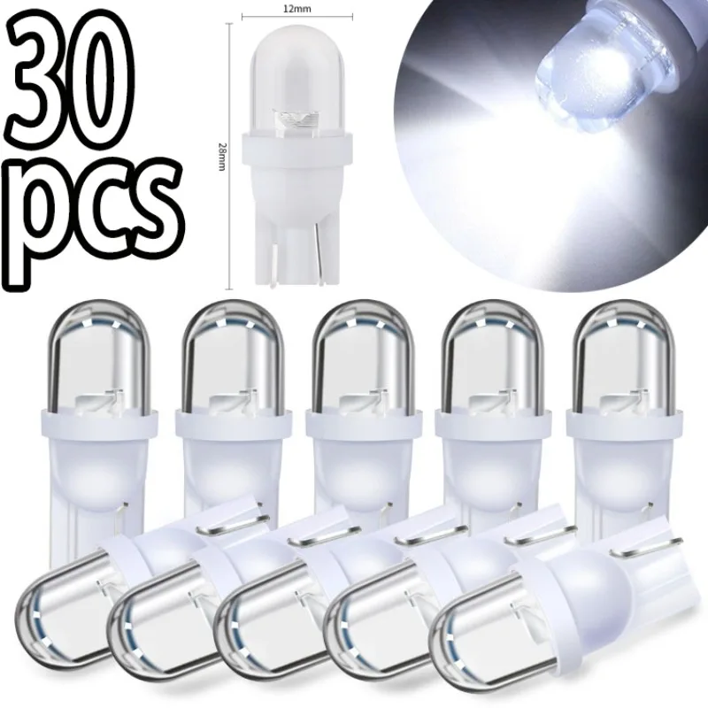30pcs-Car-T10-Led-Bulbs-LED-Light-Cold-White-Silica-Auto-Interior-Dome ...
