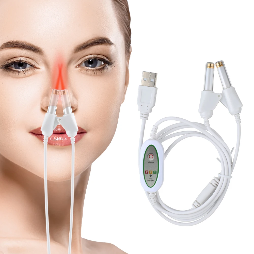 Double Head Nasal Cavity Laser Physiotherapy Line 650nm Laser Treatment ...