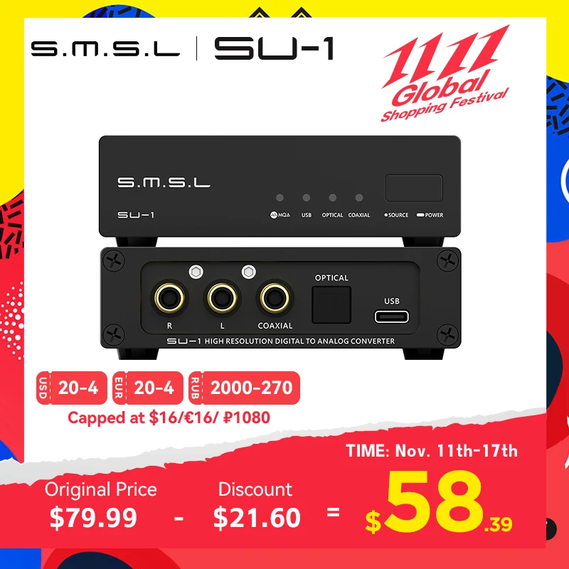 SMSL-SU-1-MQA-MQA-CD-Audio-Decoder-AK4493S-XU316-768kHz-32Bit-DSD512 ...