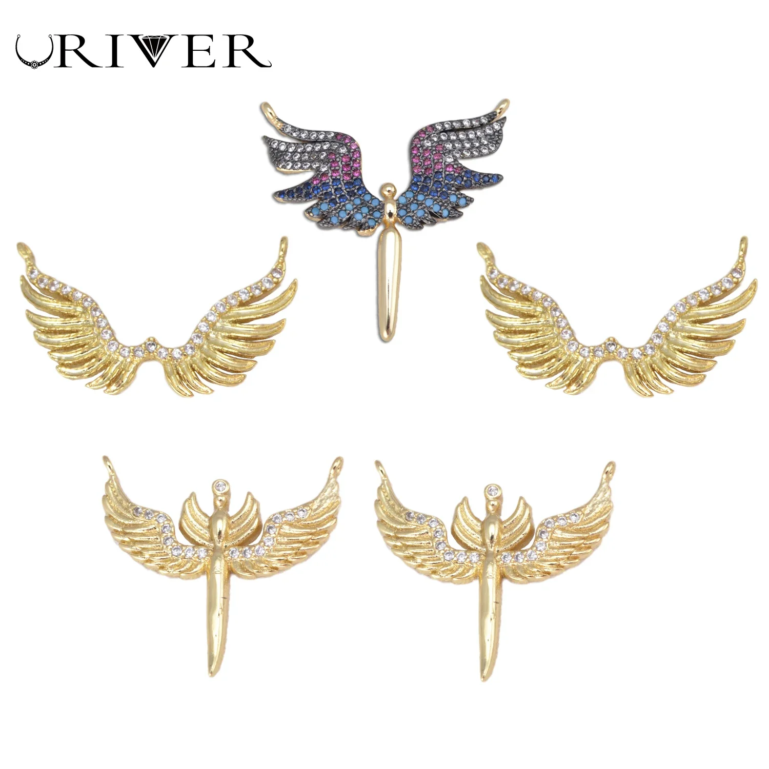 Angel-Wings-Connectors-Inlaid-Zircon-Link-Buckle-Jewelry-DIY ...