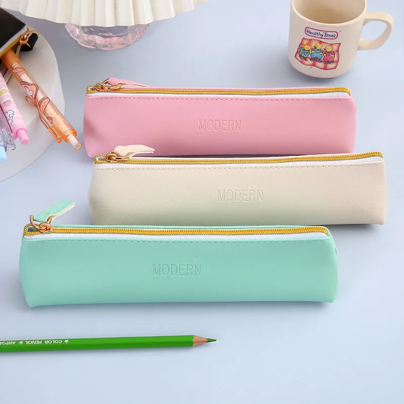 Small-PU-leather-pencil-bag-cute-pencil-case-School-stationery-storage ...