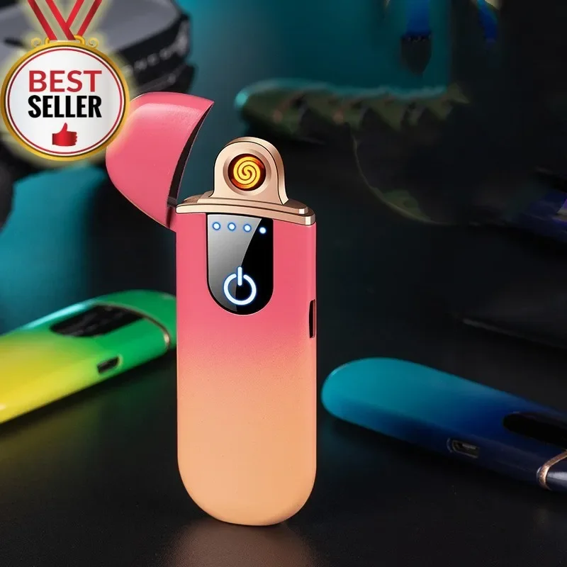 Mini-Windproof-Metal-Thickened-Tungsten-USB-Fast-Charging-Lighter-Cool ...