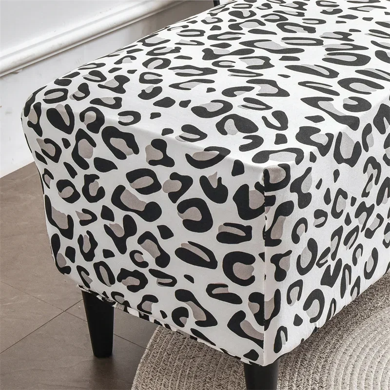 Leopard Print Ottoman Covers Spandex Rectangle Stool Cover All inclusive Footstool Furniture Protector Sofa Footrest Stool Cover AliExpress