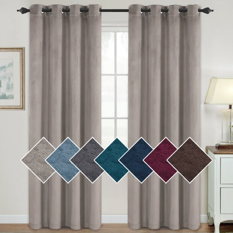 Nordic-Light-Luxury-Curtains-for-Bedroom-High-Shading-Velvet-Cortina ...