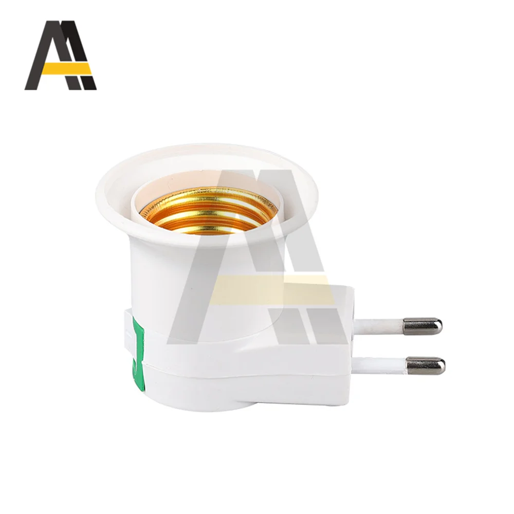 E27-220V-LED-Light-Base-Type-To-AC-Power-EU-Plug-Lamp-Holder-Bulb ...