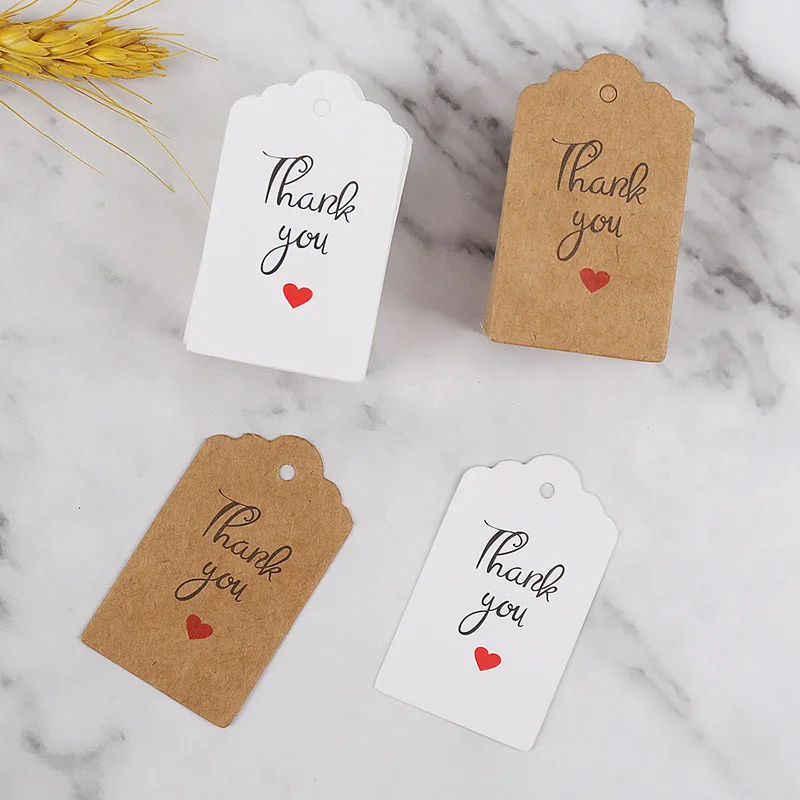 Kraft-Paper-Tags-Thank-You-Cards-Gift-Present-Hang-Tag-Wedding-Birthday ...