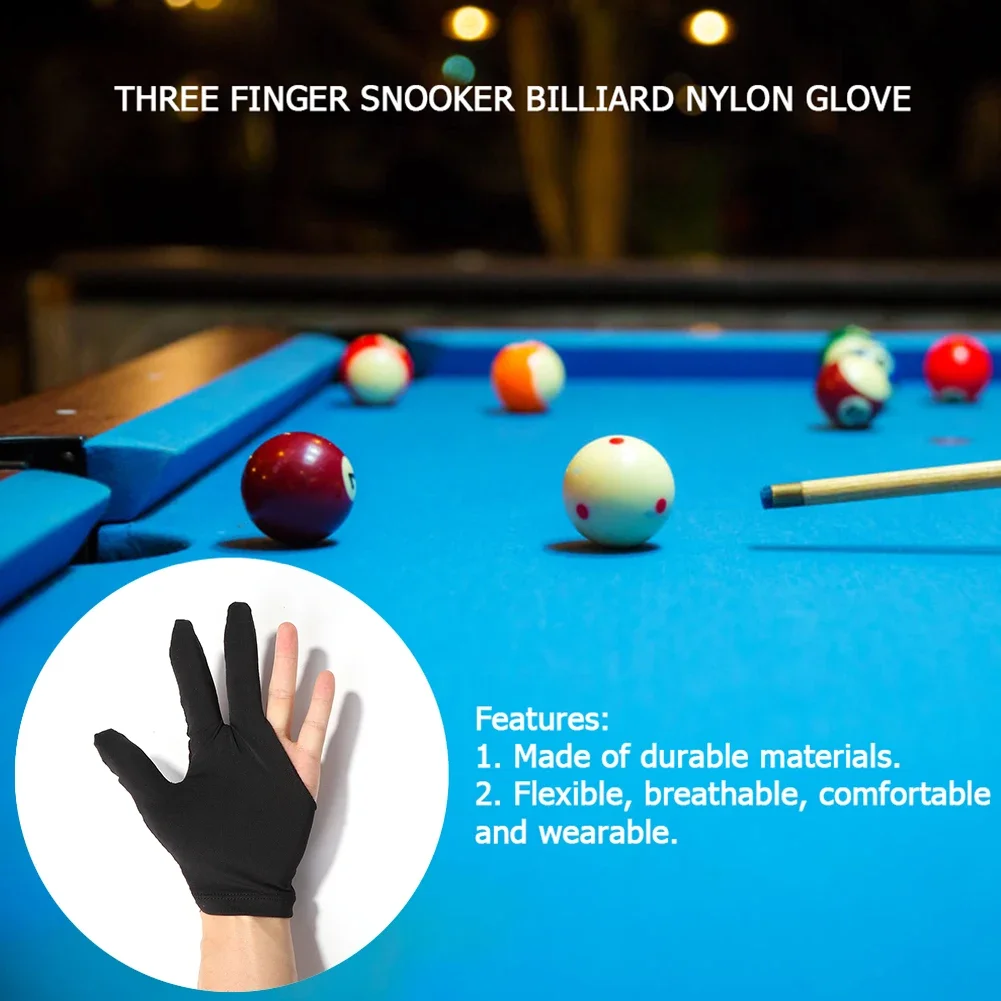 Solid-Color-Billiard-Gloves-3-Finger-Open-Left-Right-Hand-Universal ...