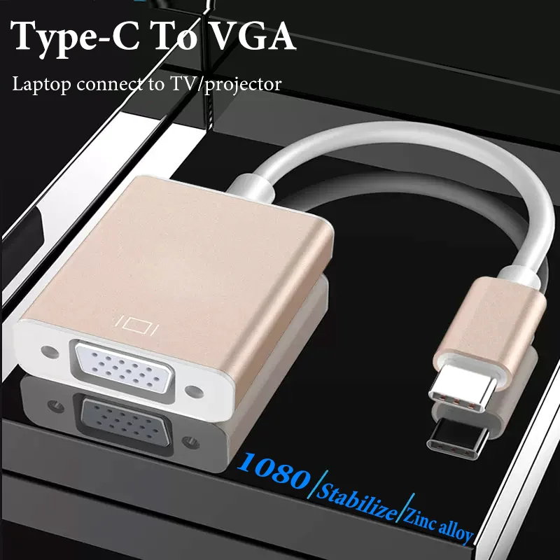 Docking Station Type-c To VGA Cellphone Connect Computer Monitor ...
