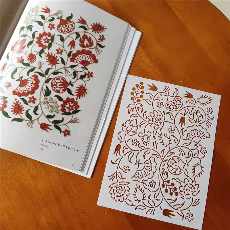 flower-serial-Embroidery-template-diy-rubbing-model-Handmade-Embroidery ...