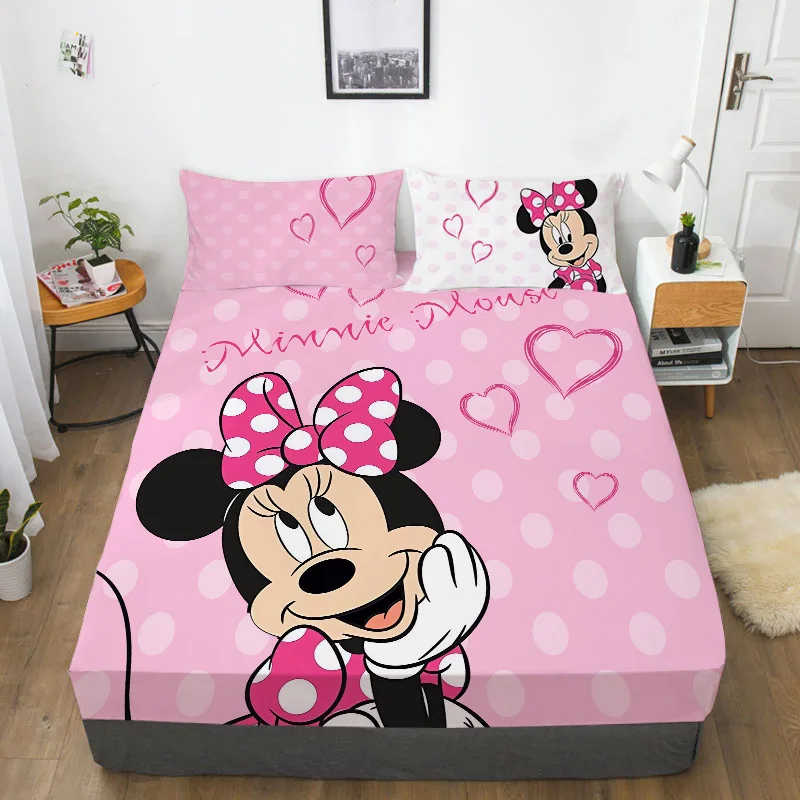 Disney-Minnie-Mouse-Fitted-Sheet-Minnie-Pink-Cover-Fitted-Sheet-Bed ...