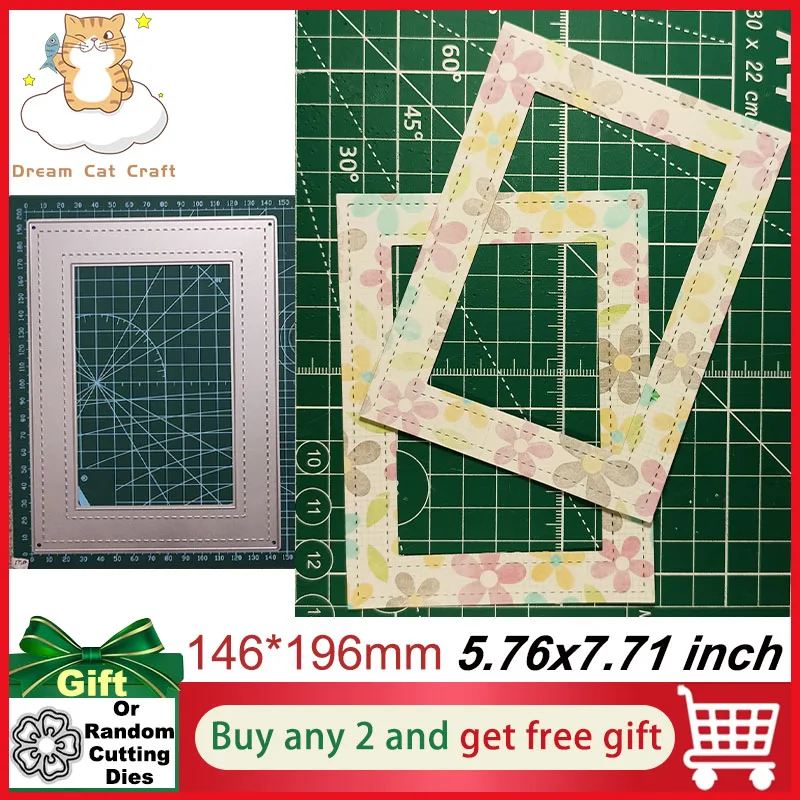 Dreamcat-Rectangle-Photo-Frame-Edging-Border-Cutting-Dies-Scrapbook ...