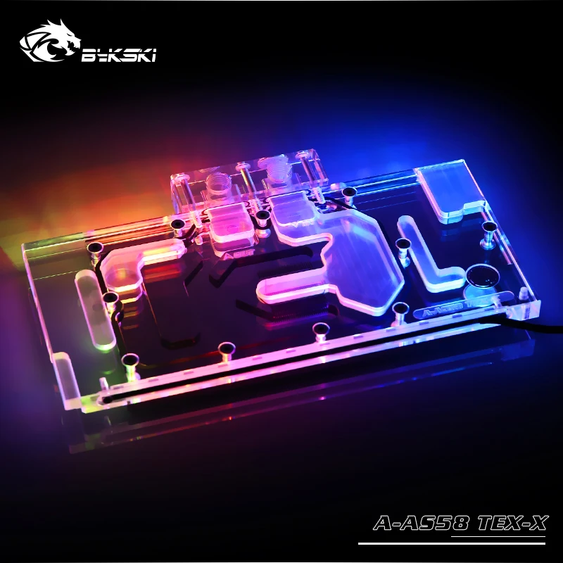 Bykski Bloque de refrigeración por agua GPU de cobertura completa para tarjeta gráfica VGA, ASUS ...