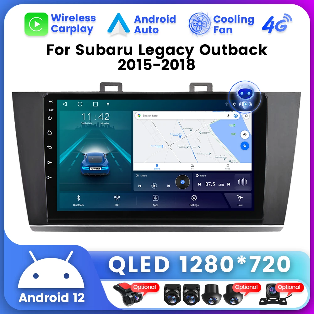 DSP Android 12 Car Radio Navigation GPS Carplay Auto Audio For Subaru ...