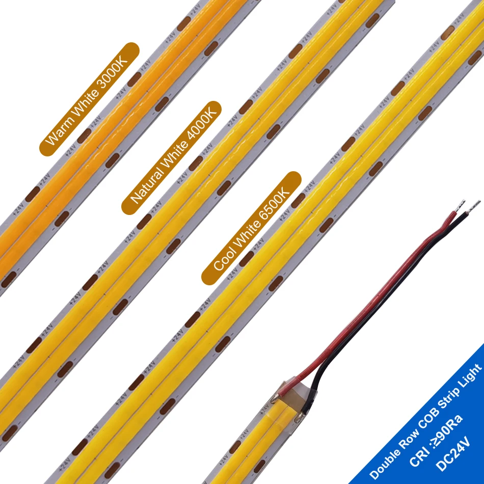 Double-Row-COB-LED-light-Strip-Super-Bright-600-LEDs-m-Flexible ...