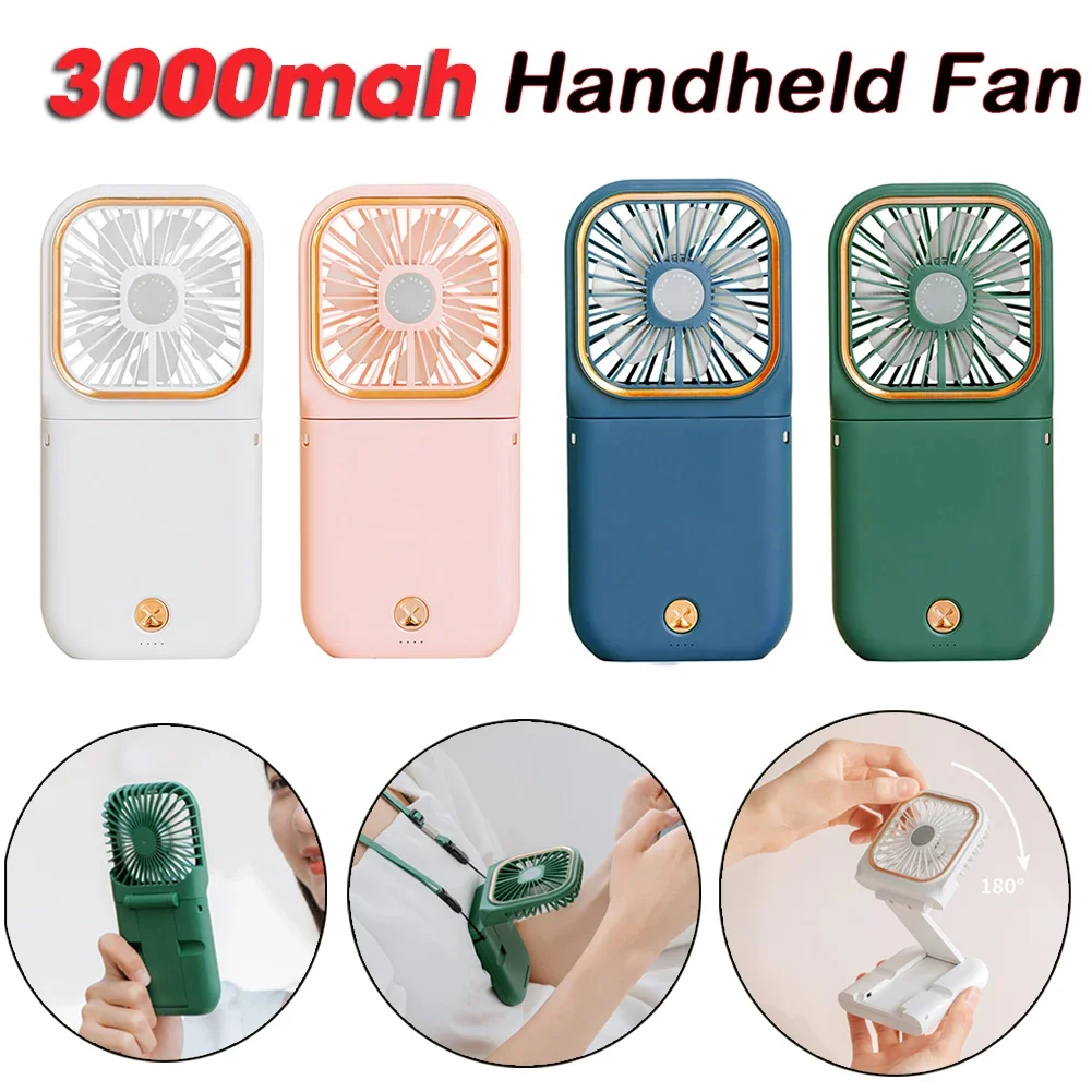 Outdoor-Hand-Fan-USB-Charging-Mini-Portable-Hanging-Neck-Fan-3000mAh ...