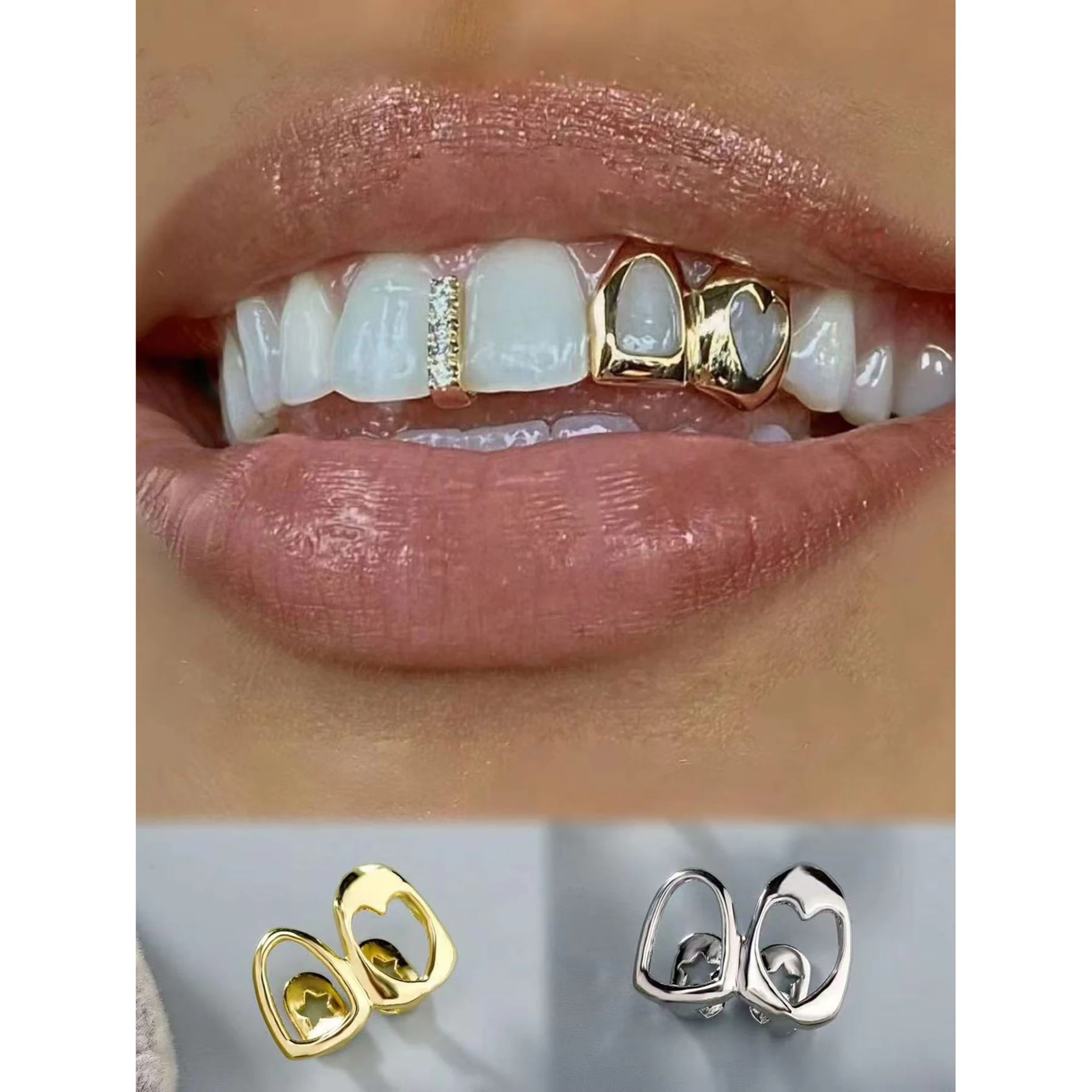 Double Window Tooth Grillz | Dagiba Jewelry
