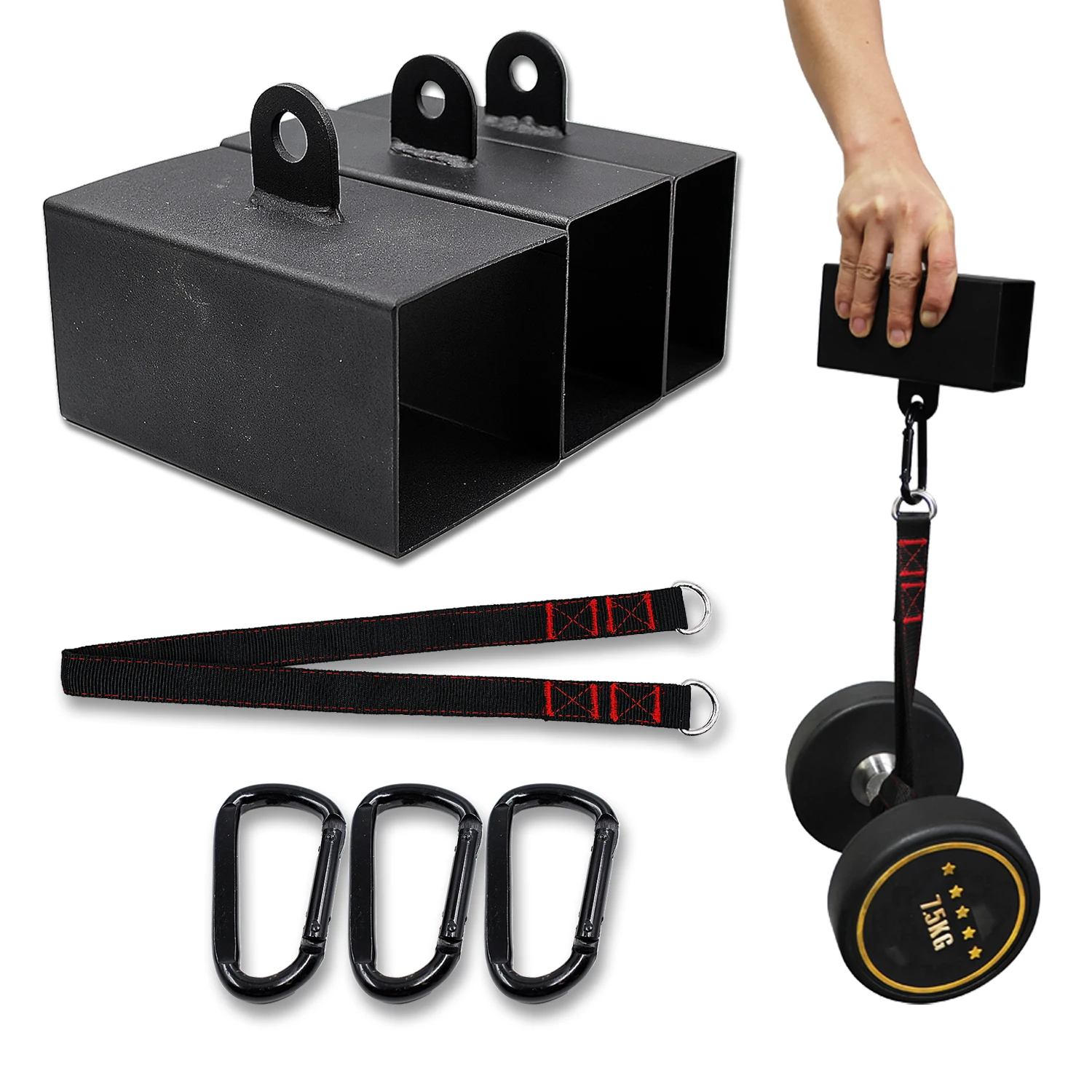 Metal-Pinch-Block-with-Loading-Strap-Climbing-Power-Grips-Forearm ...