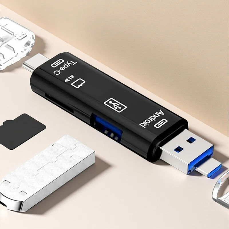 5In1 USB Type C Micro USB OTG Adapter Portable MultiFunction Memory ...
