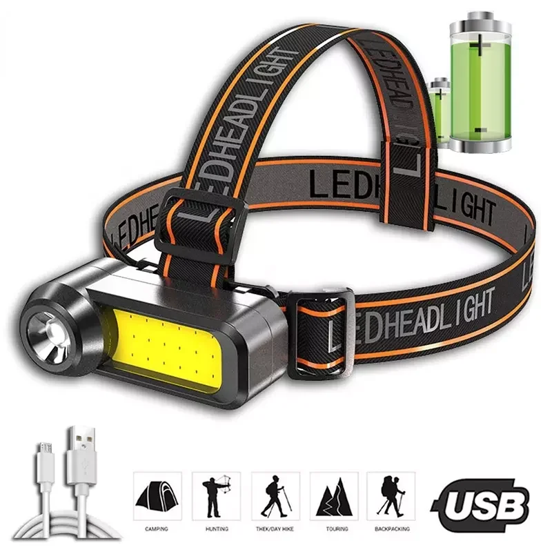 COB-LED-Dual-Light-Source-Camping-Headlight-High-Brightness-High-Beam ...