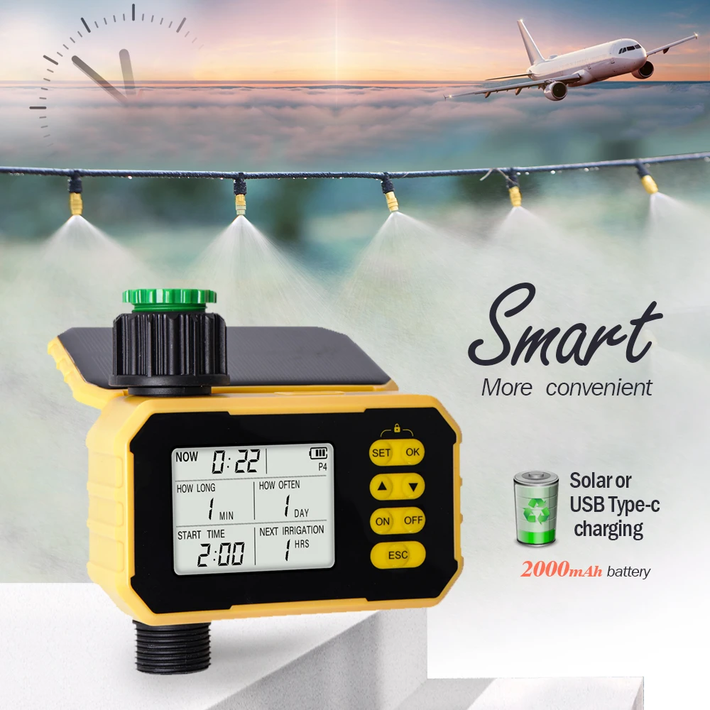 New-Garden-Solar-Power-Watering-Timer-Programmable-LCD-Digital ...