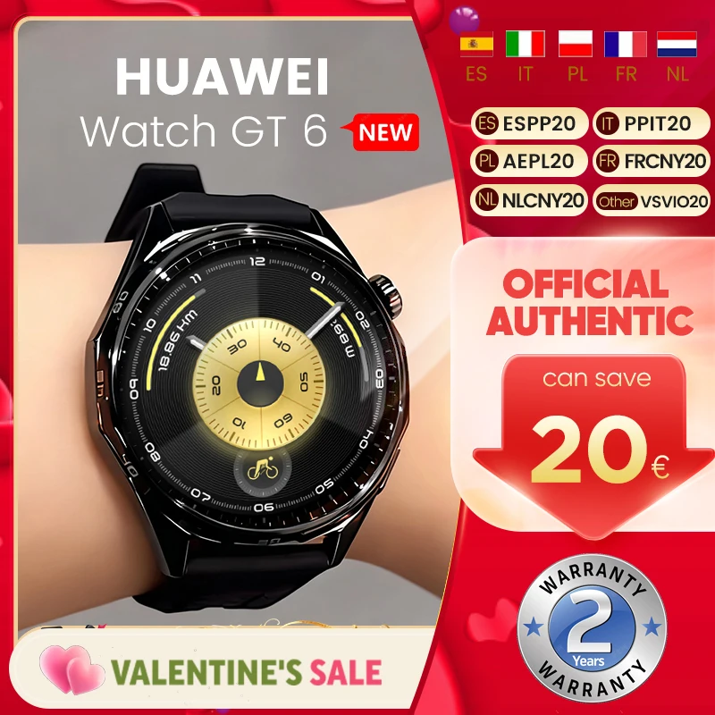 New Huawei WATCH GT6 Smartwatch 46mm, 1.47-inch AMOLED Display, 21-Day ...