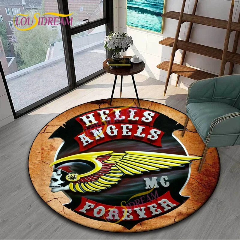 Mafia-Motorcycle-Hands-Angels-Logo-Carpet-DIY-Printed-Non-Slip-Carpet ...