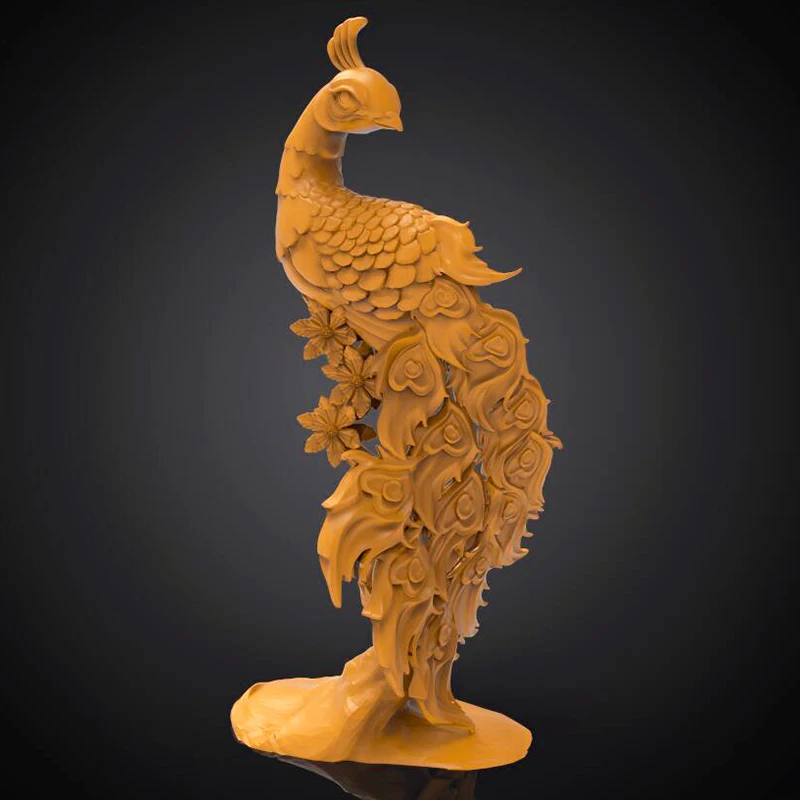 Dekoráció Páva 3D Stl Modell A Cnc Útválasztó Faragására És ...