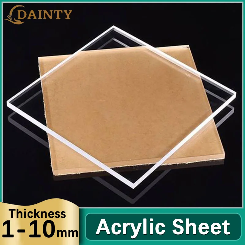 Transparent-Acrylic-Sheet-Plexiglass-Plate-Square-Plastic-Board-Organic ...