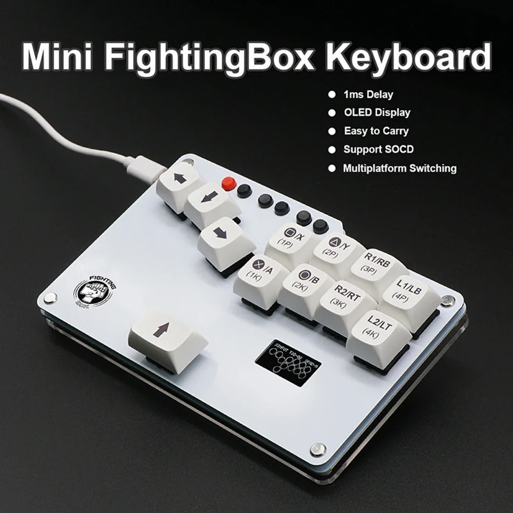 Fighting-Stick-Controller-OLED-Display-Fighting-Box-Gamepad-Keyboard ...