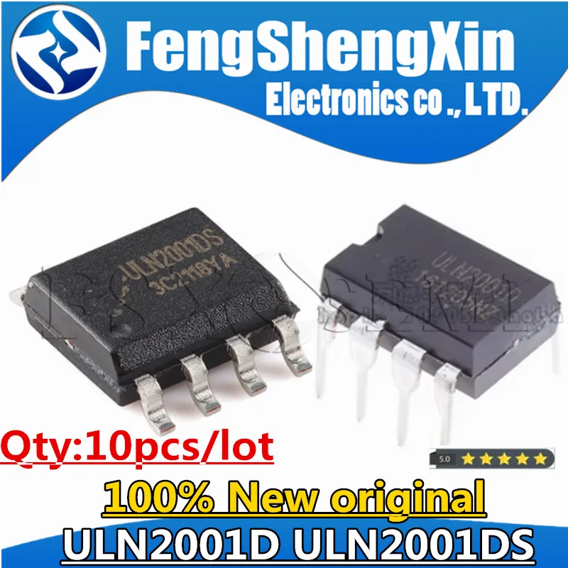 10pcs ULN2001D DIP-8 ULN2001 ULN2001A ULN2001DS SOP-8 SEVEN DARLINGTON ...