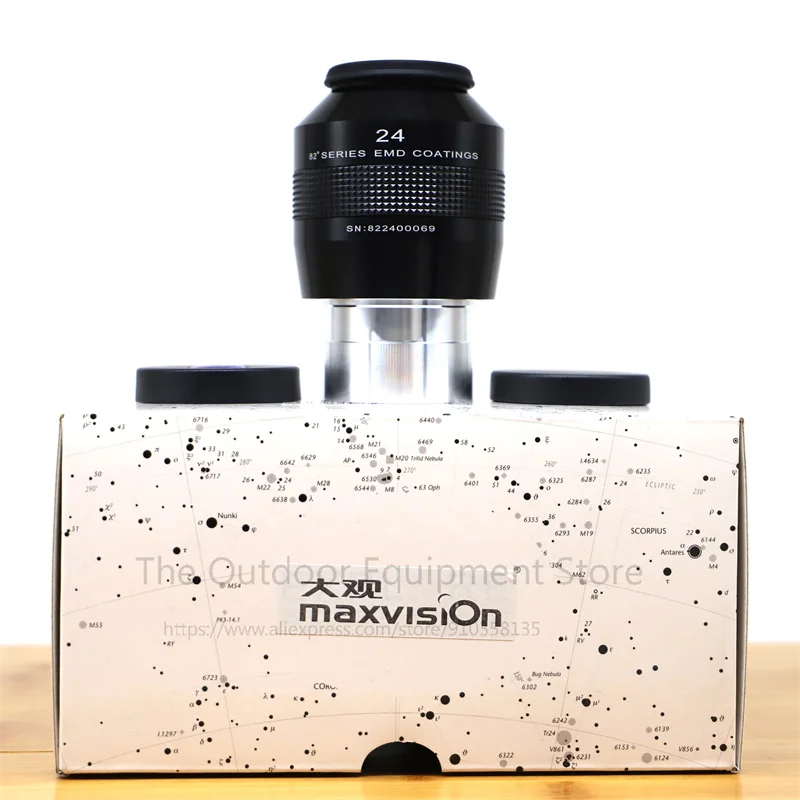 Maxvision 82 Degree 24mm 2 Inch Metal Confocal Eyepiece Astronomical ...