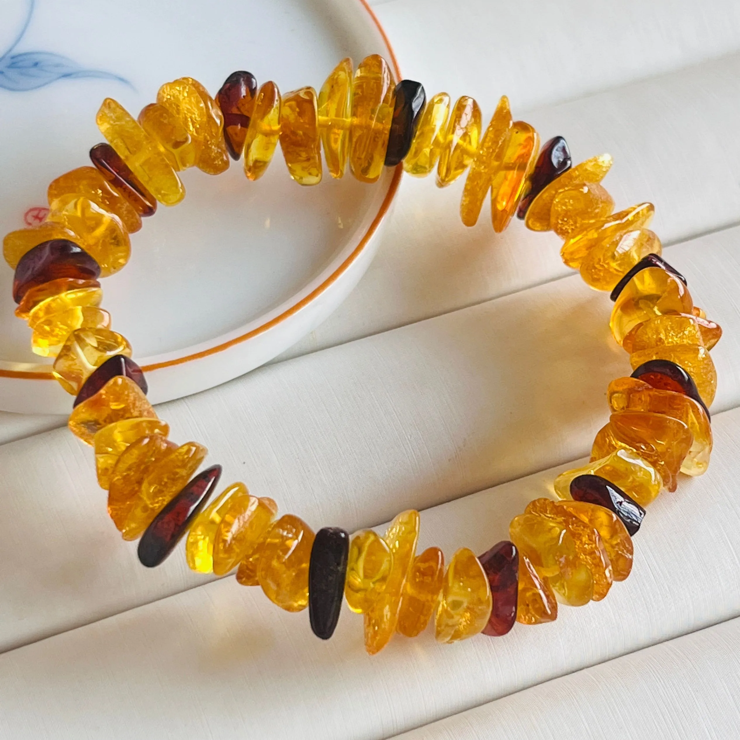 Natural Amber Bracelet Women Healing Gemstone Fine Jewelry Genuine ...