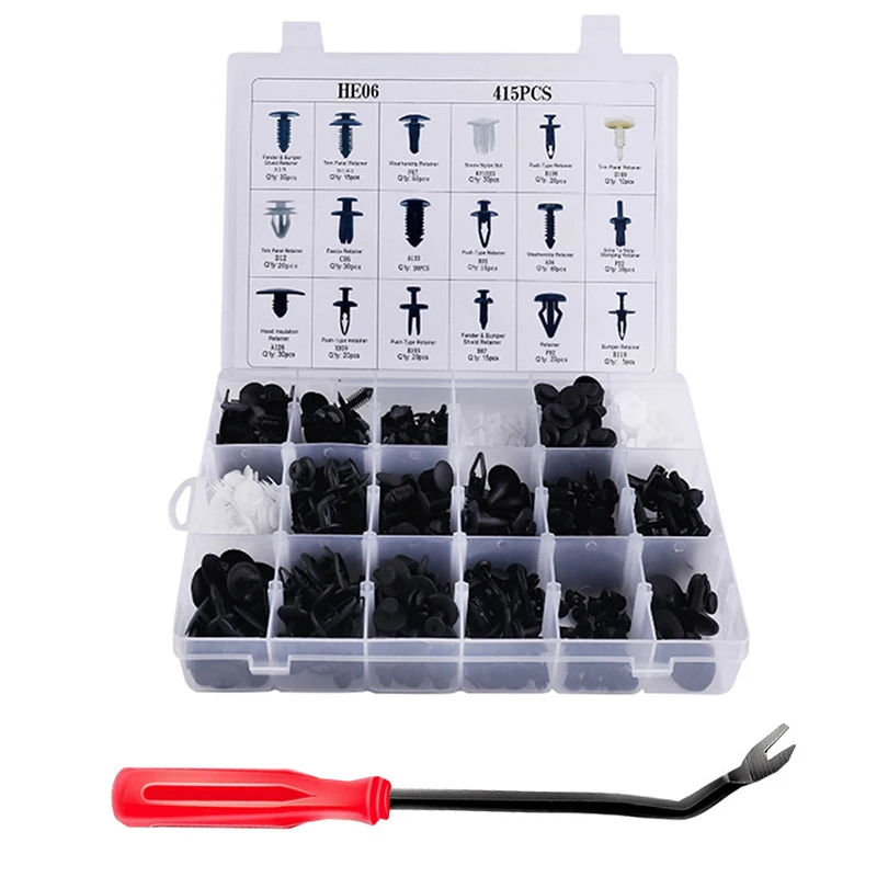 Car-Plastic-Rivets-Fasteners-Push-Retainer-Clips-Kit-Auto-Bumper ...